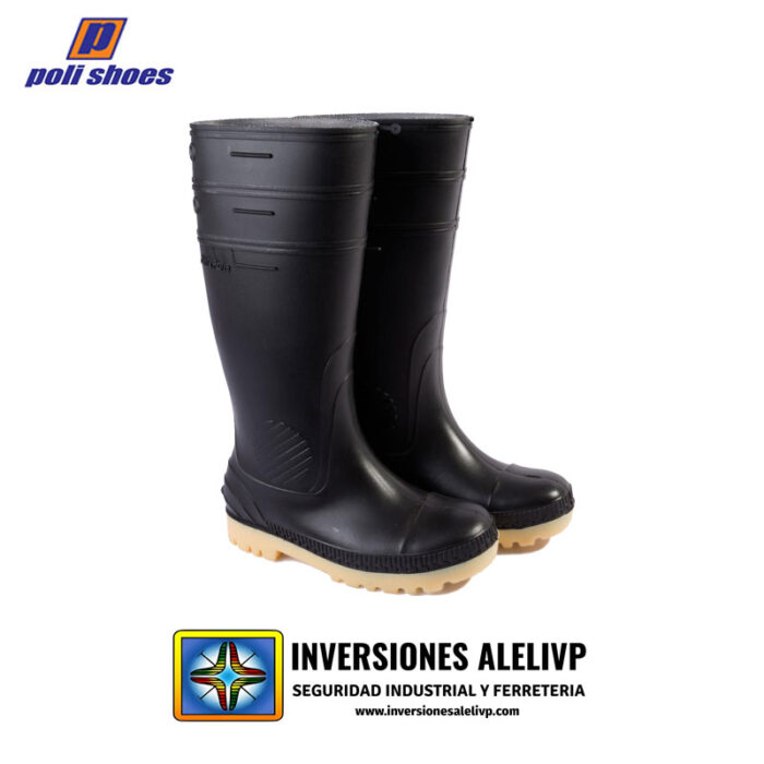 Botas de PVC Ditta Forte punta de acero negro - INVERSIONES ALELIVP